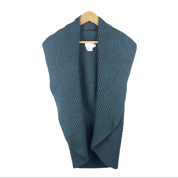 Adore | Sweaters | Adore Blue Open Front Sleeveless Ribbed Cardigan ...
